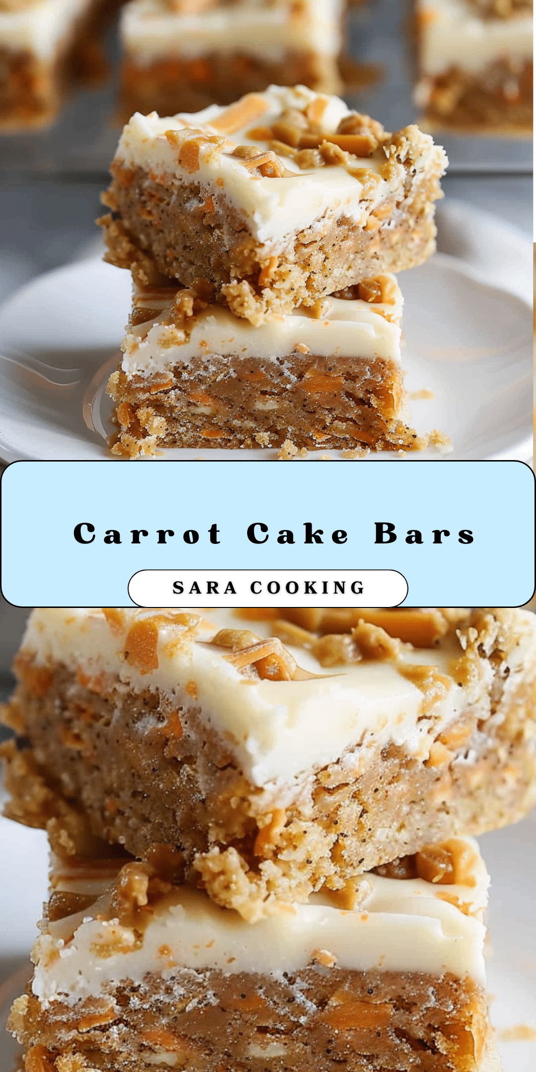 Carrot Cake Bars | Sara Cooking