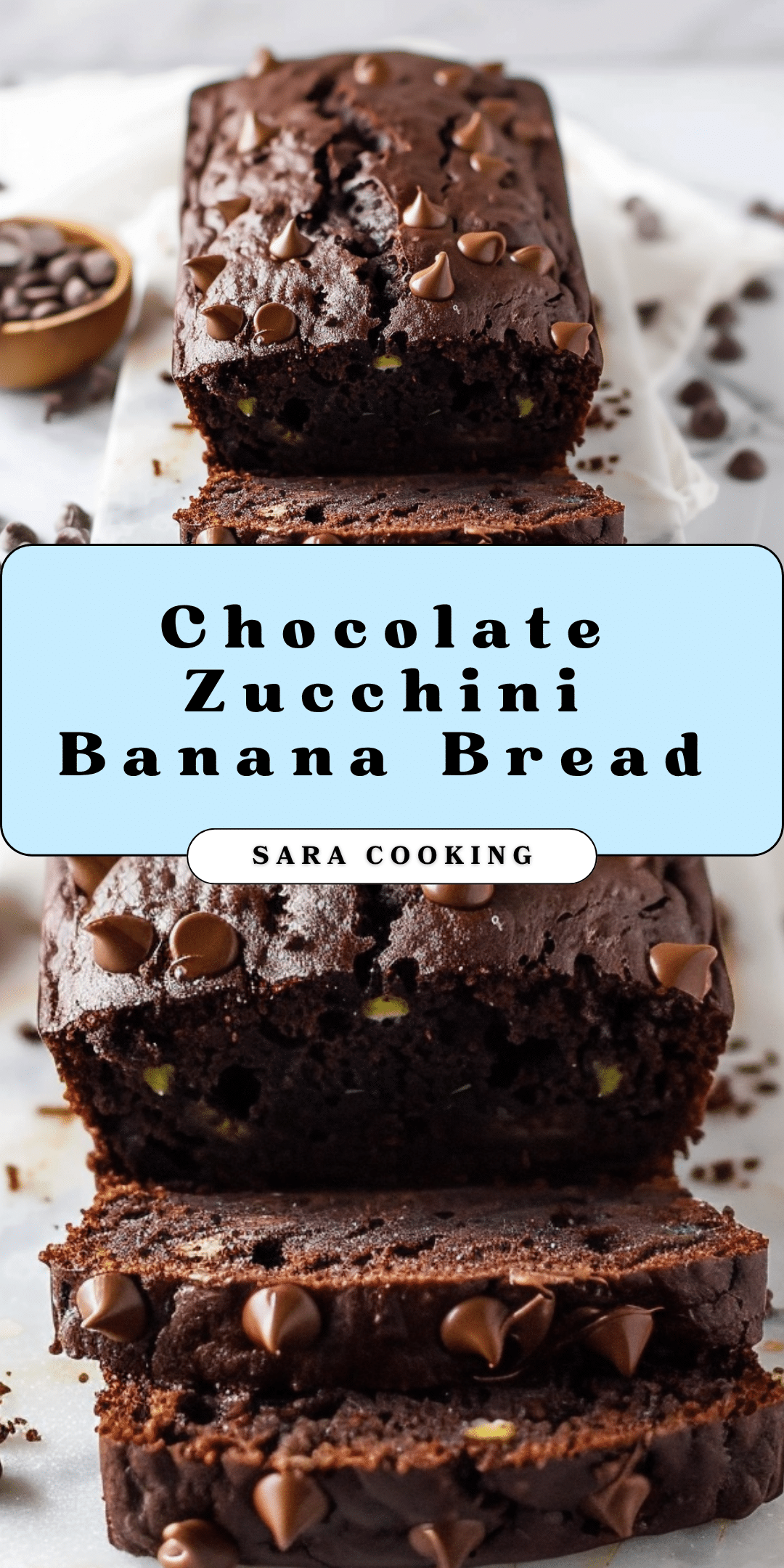 Chocolate Zucchini Banana Bread | Sara Cooking