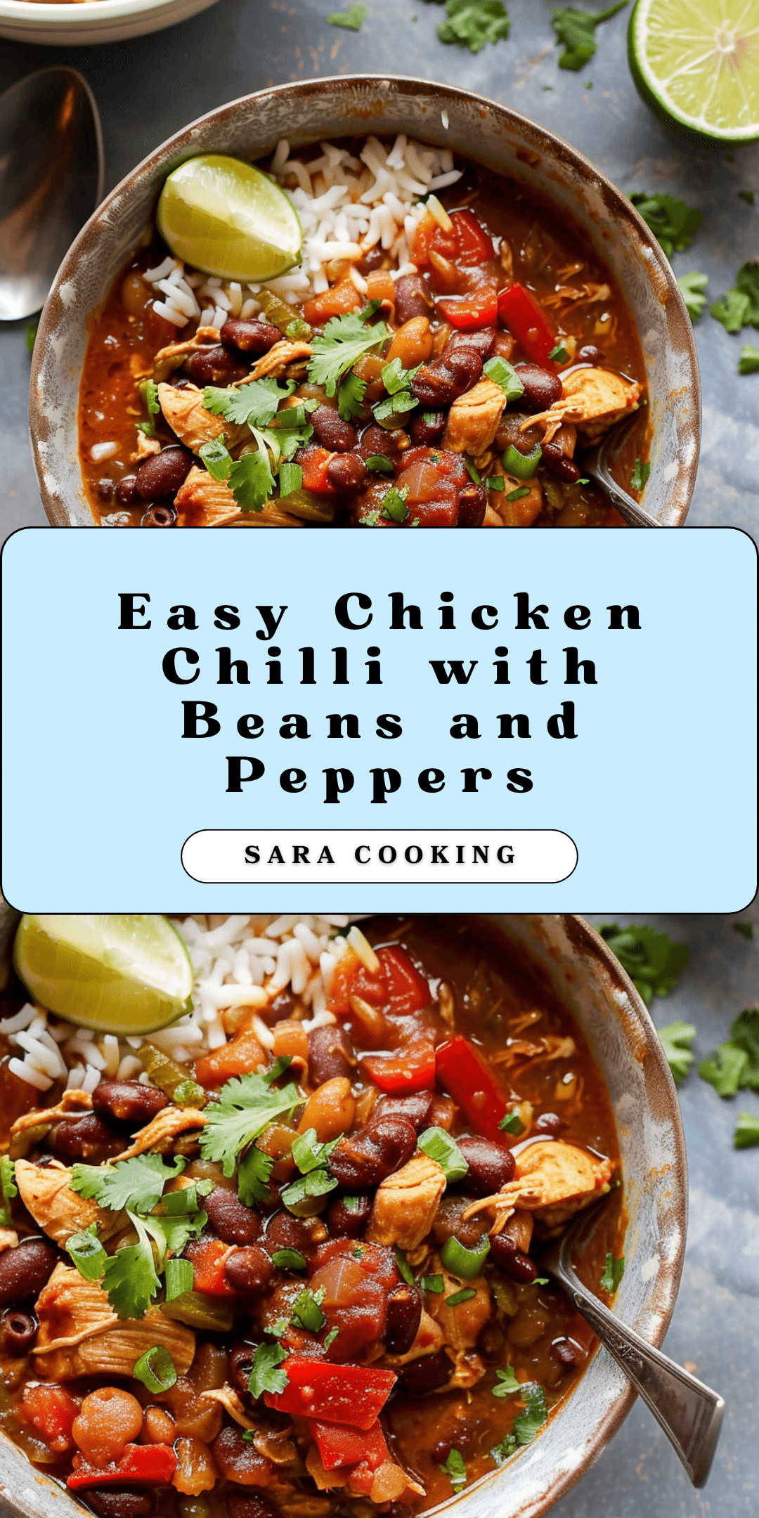Easy Chicken Chilli with Beans and Peppers | Sara Cooking