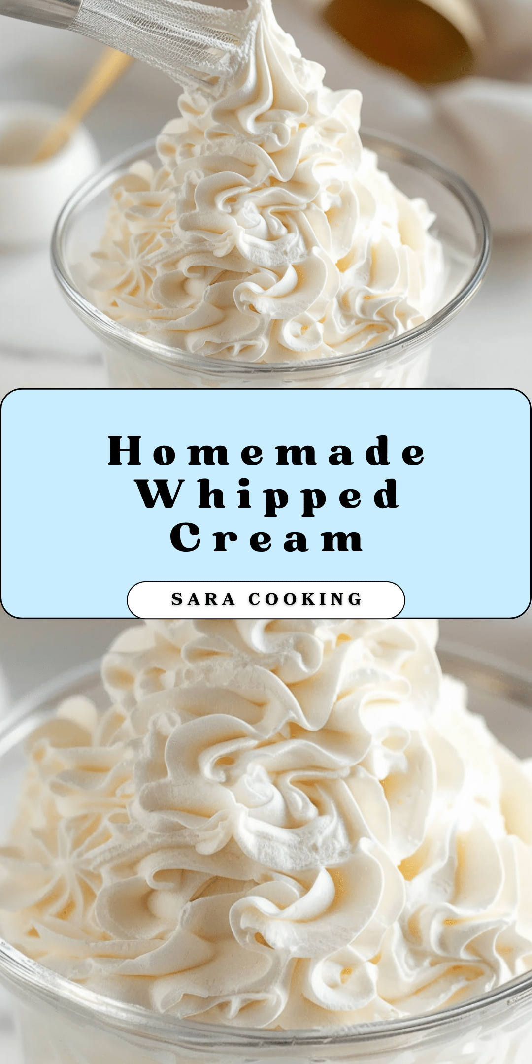 Homemade Whipped Cream | Sara Cooking