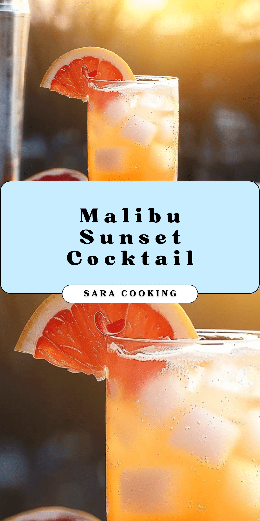 Malibu Sunset Cocktail | Sara Cooking