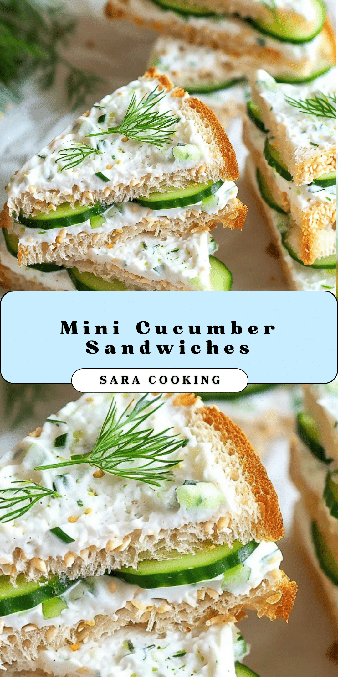 Mini Cucumber Sandwiches | Sara Cooking