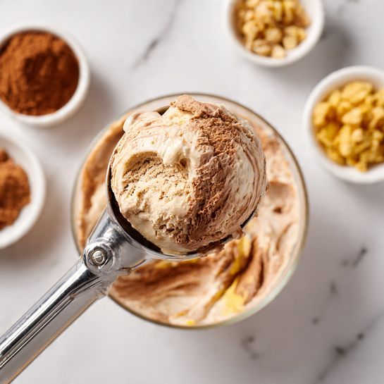 Creamy Chocolate Peanut Butter Ice Cream with Cream Cheese